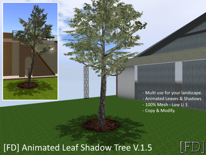 Second Life Marketplace - [FD] Animated Leaf Shadow Tree V.1.5a